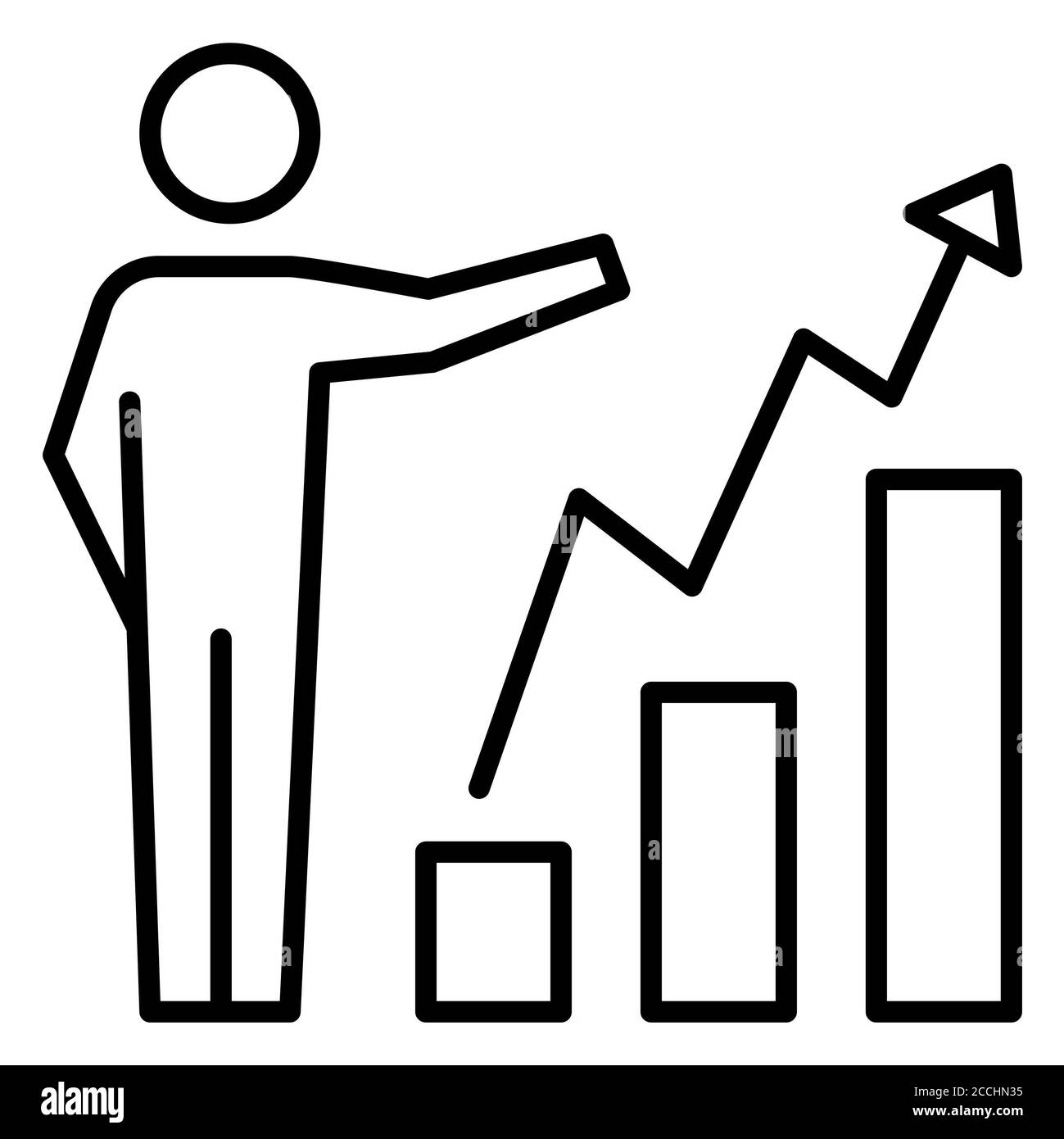 Strategy management line icon Cut Out Stock Images & Pictures - Alamy