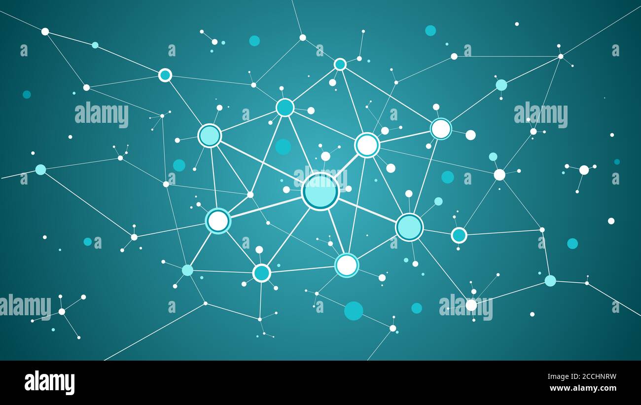 Social network abstract background, illustration of abstract structure ...