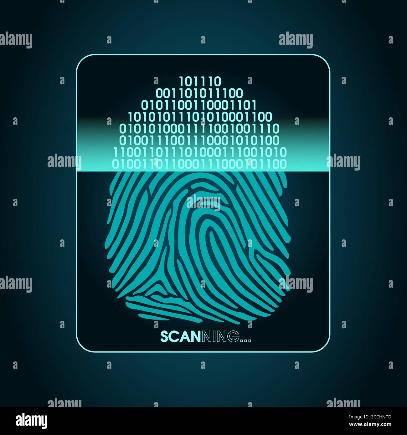 system of fingerprint scanning - security devices, access Stock Vector ...