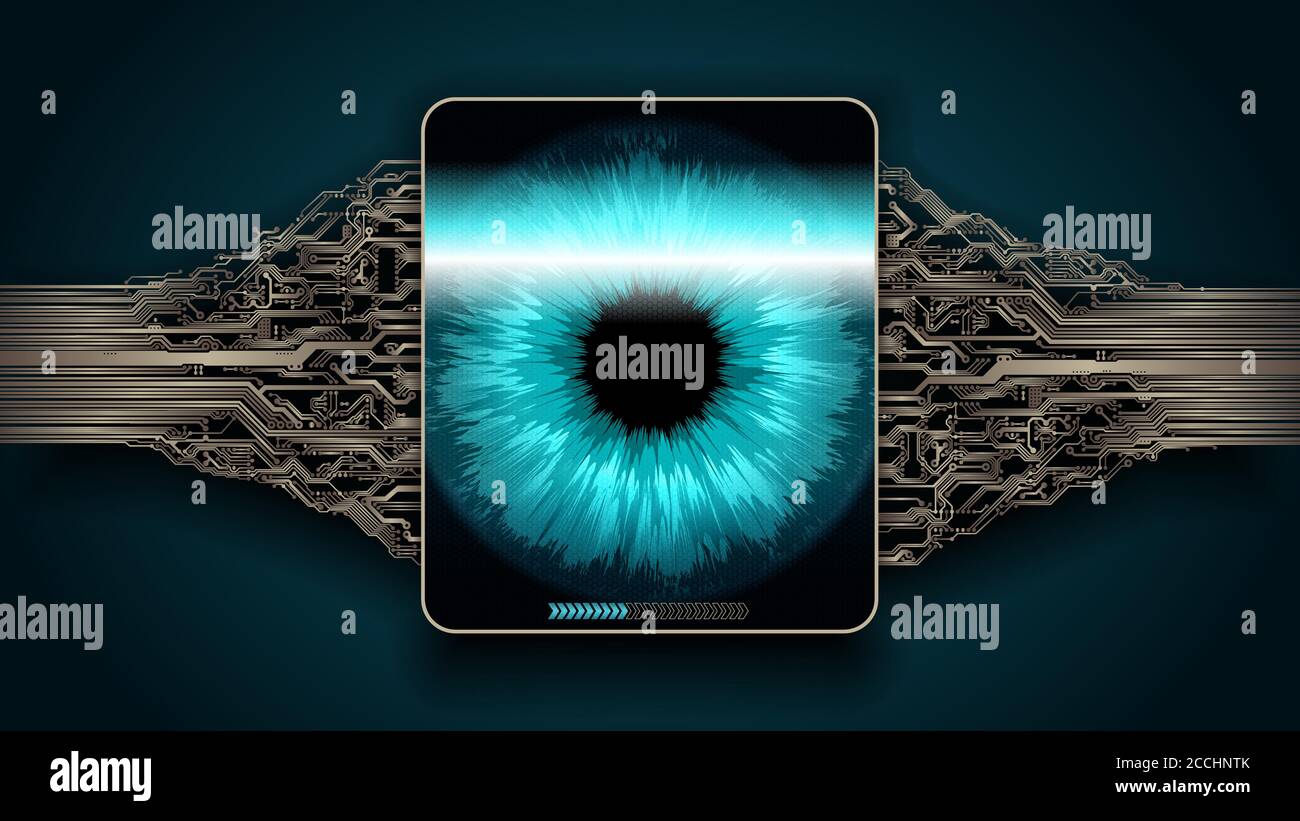 Retina scanning - digital security system, access Stock Vector Image ...