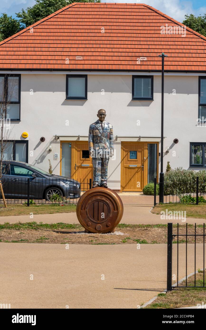 Statue of Eric Cole in housing estate on the site of the EKCO (from ...
