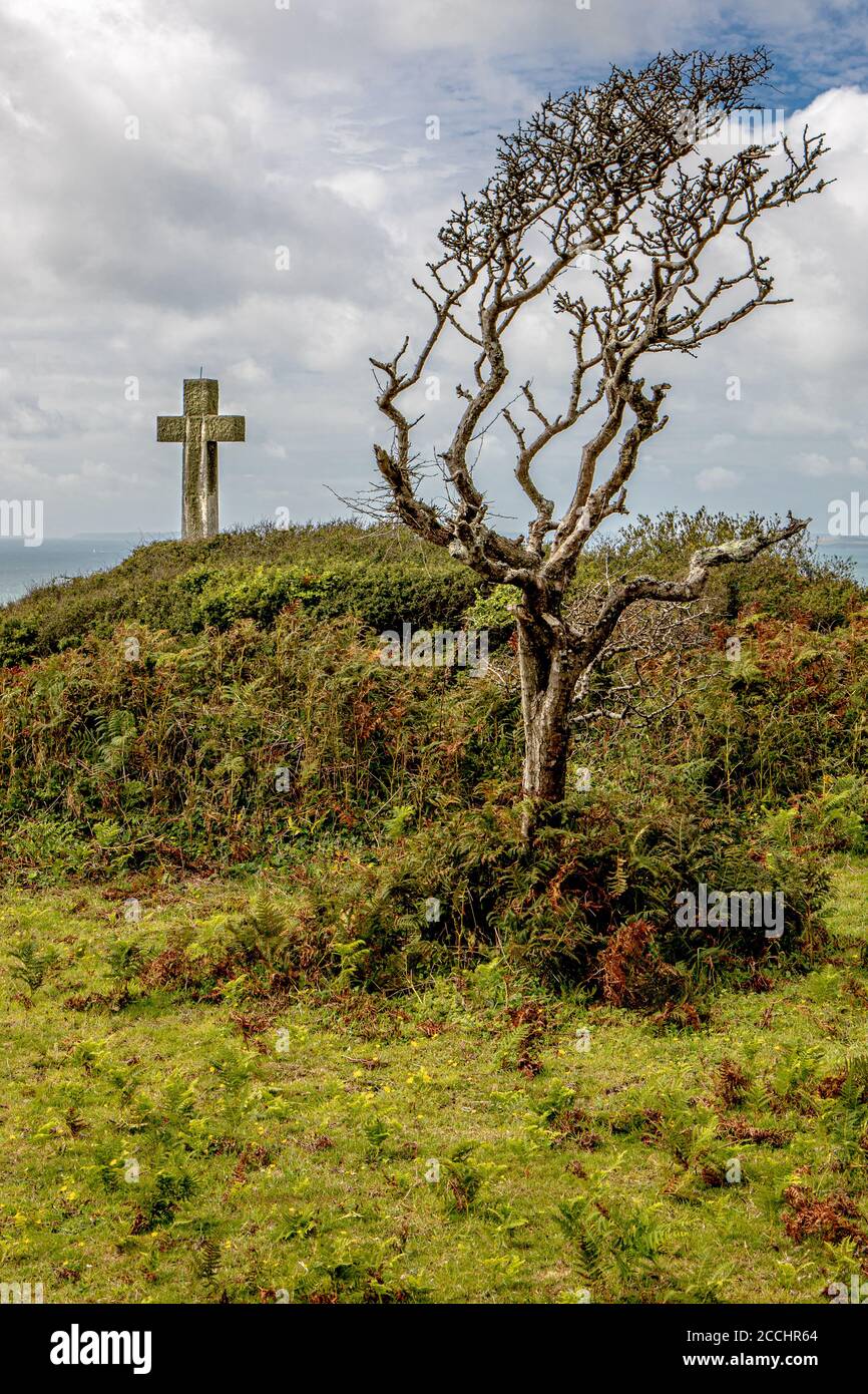 Dodman Point on the south Cornwall coast - the highest coastal point in ...
