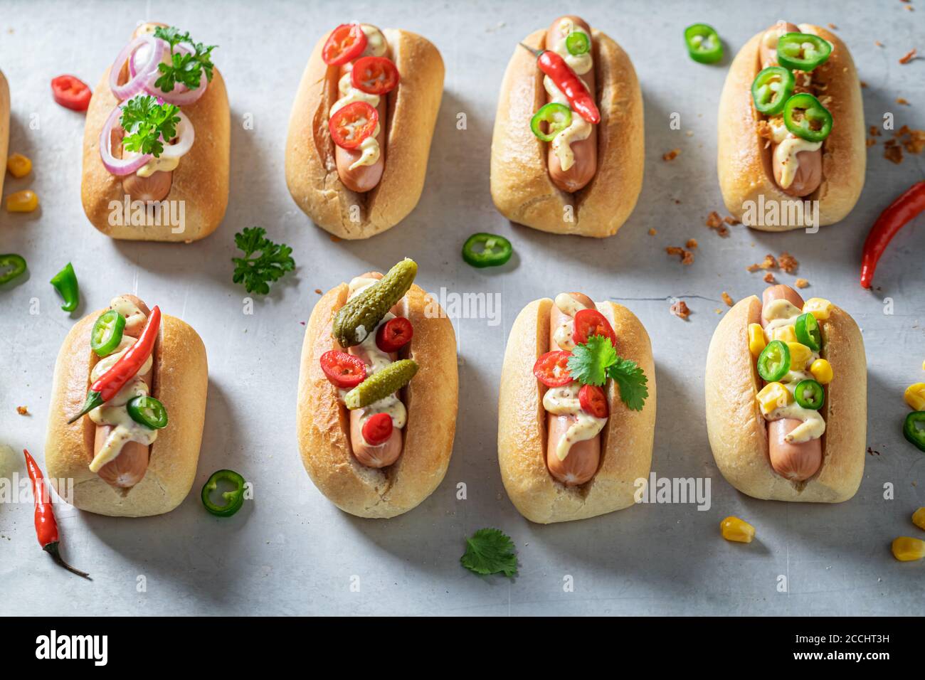 Delicious mini hot dogs hi-res stock photography and images - Alamy