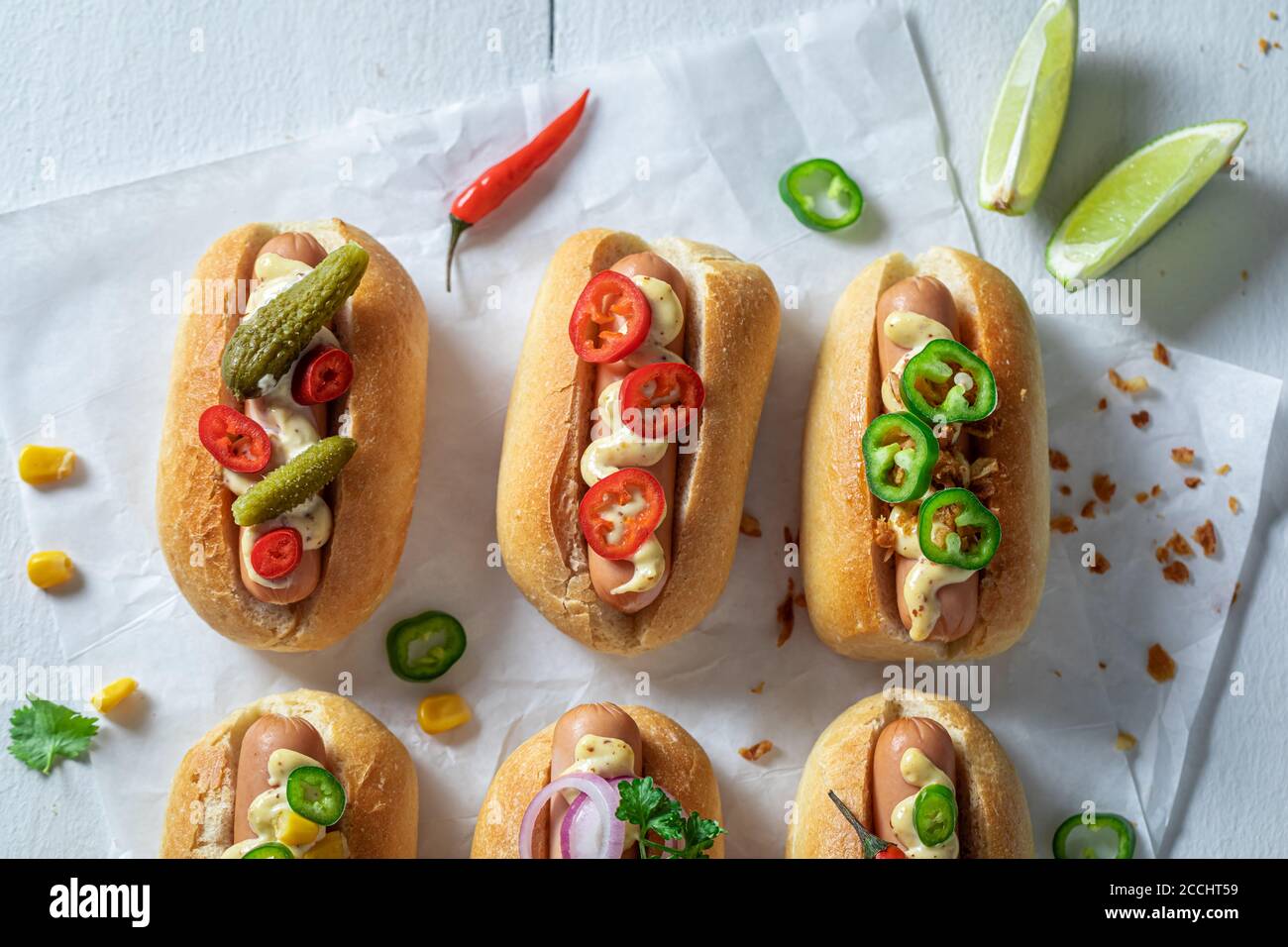 Homemade mini hot dogs as a fast food Stock Photo - Alamy