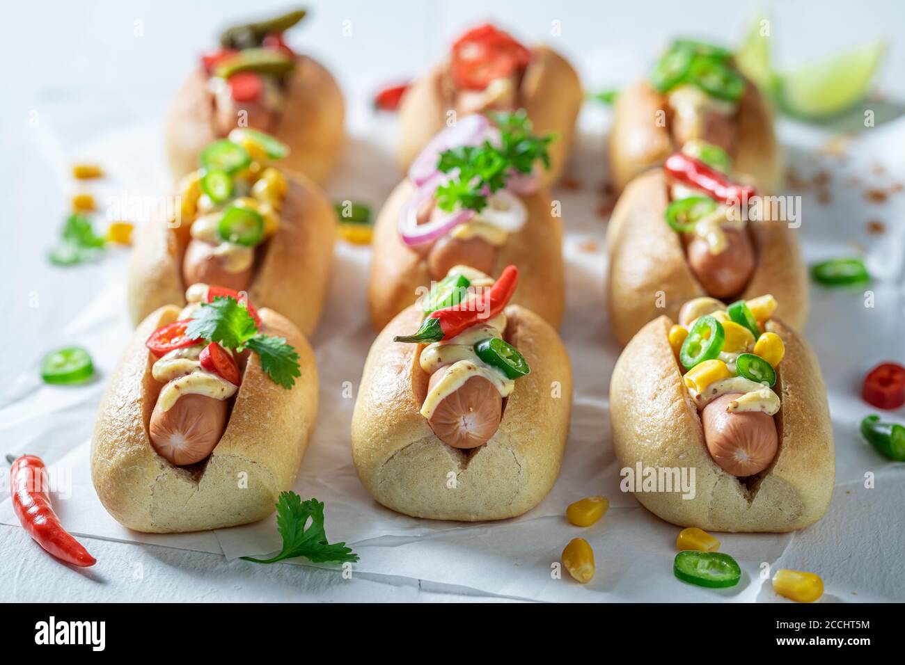 Delicious mini hot dogs hi-res stock photography and images - Alamy
