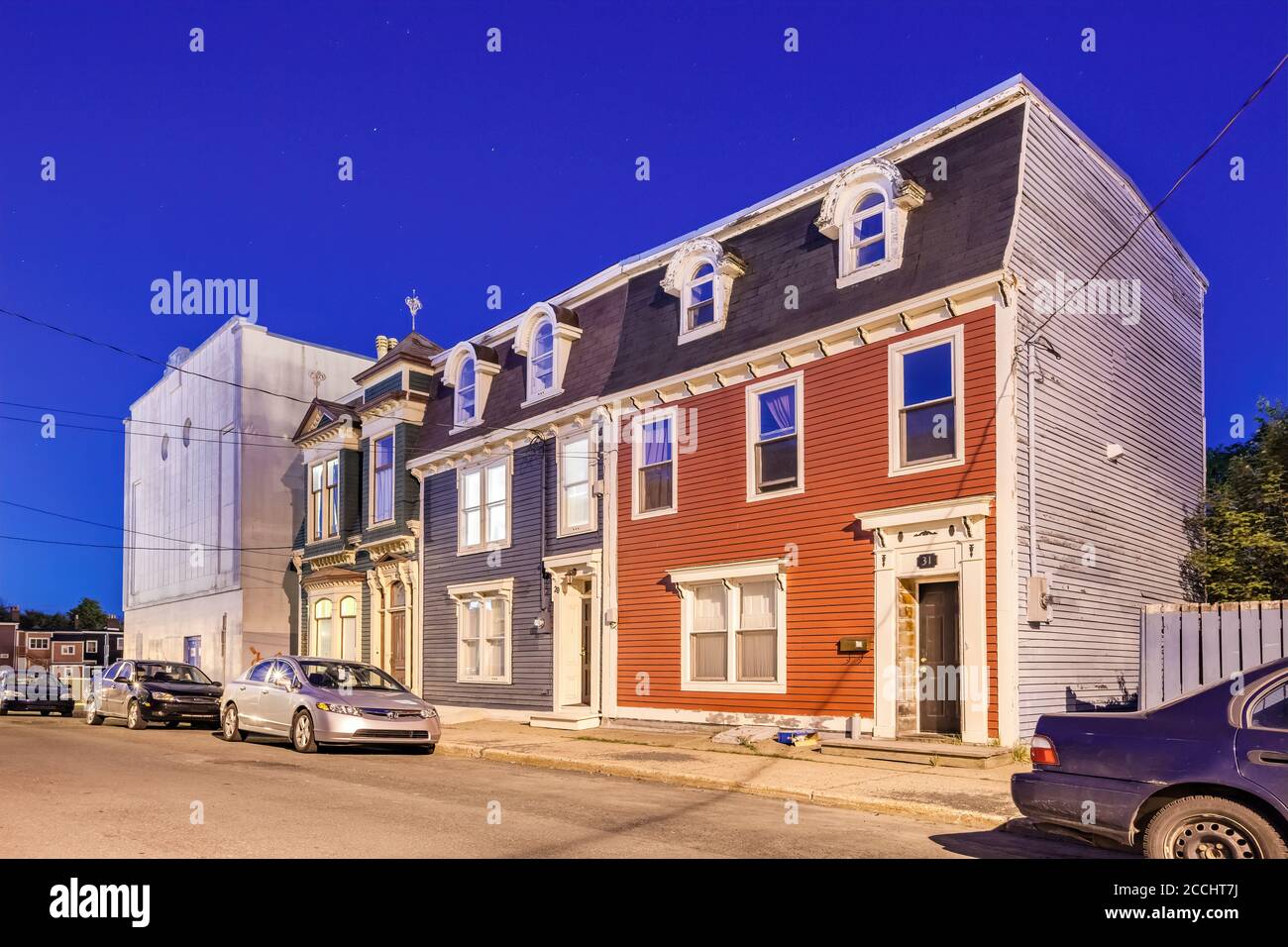 Colorful row houses st johns newfoundland hi-res stock photography and ...