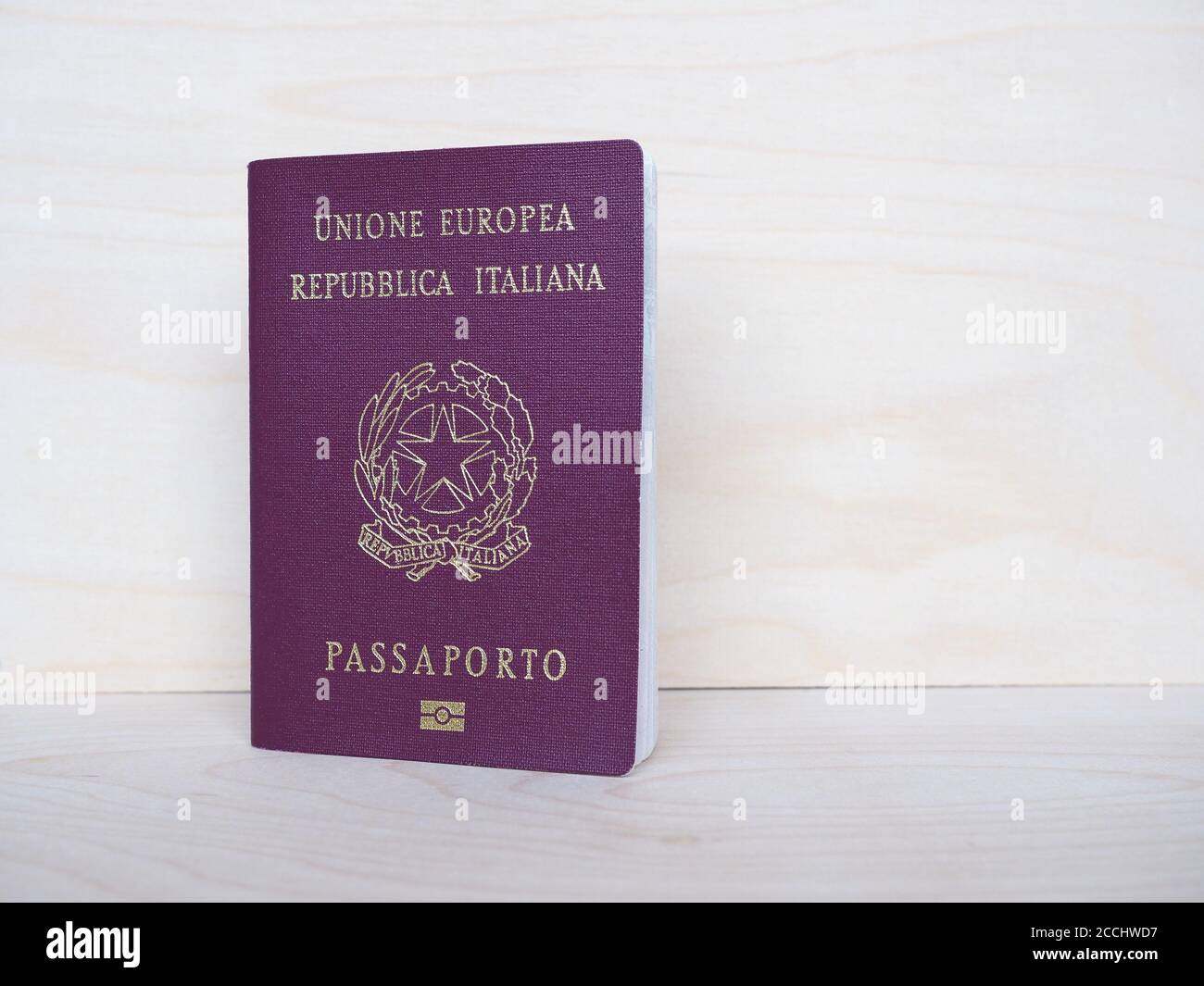 ROME, ITALY - CIRCA AUGUST 2020: Italian passport identity document ...
