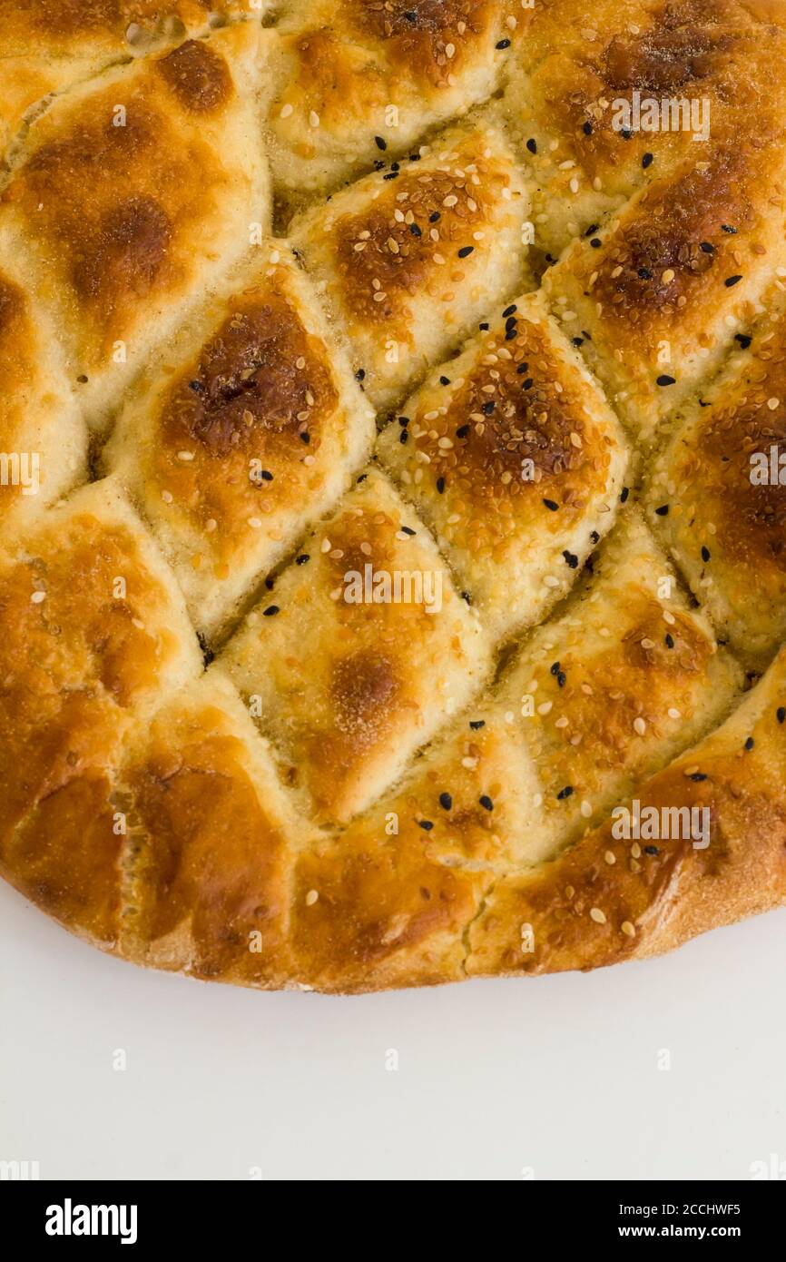 Traditional Fresh Ramadan Bread Background,close up taken Stock Photo ...