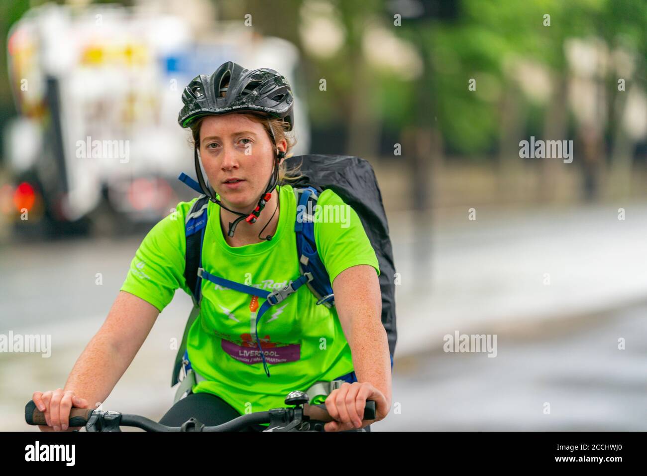 Beautiful woman wearing crash hi-res stock photography and images - Alamy