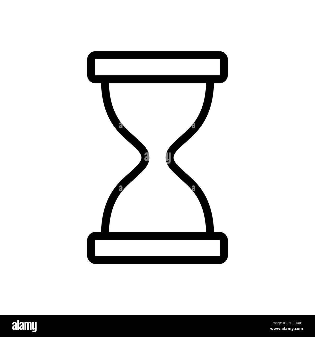 sand glass clock symbol line icon, Vector Illustration Stock Vector ...