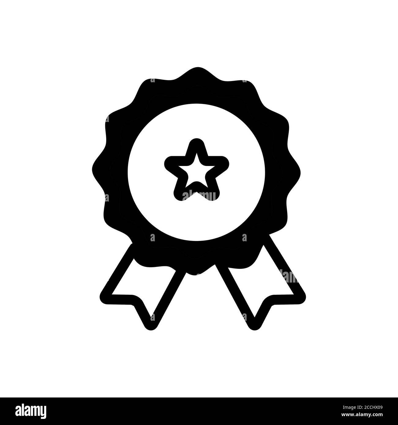 medal, achievement symbol line icon, Vector Illustration Stock Vector ...
