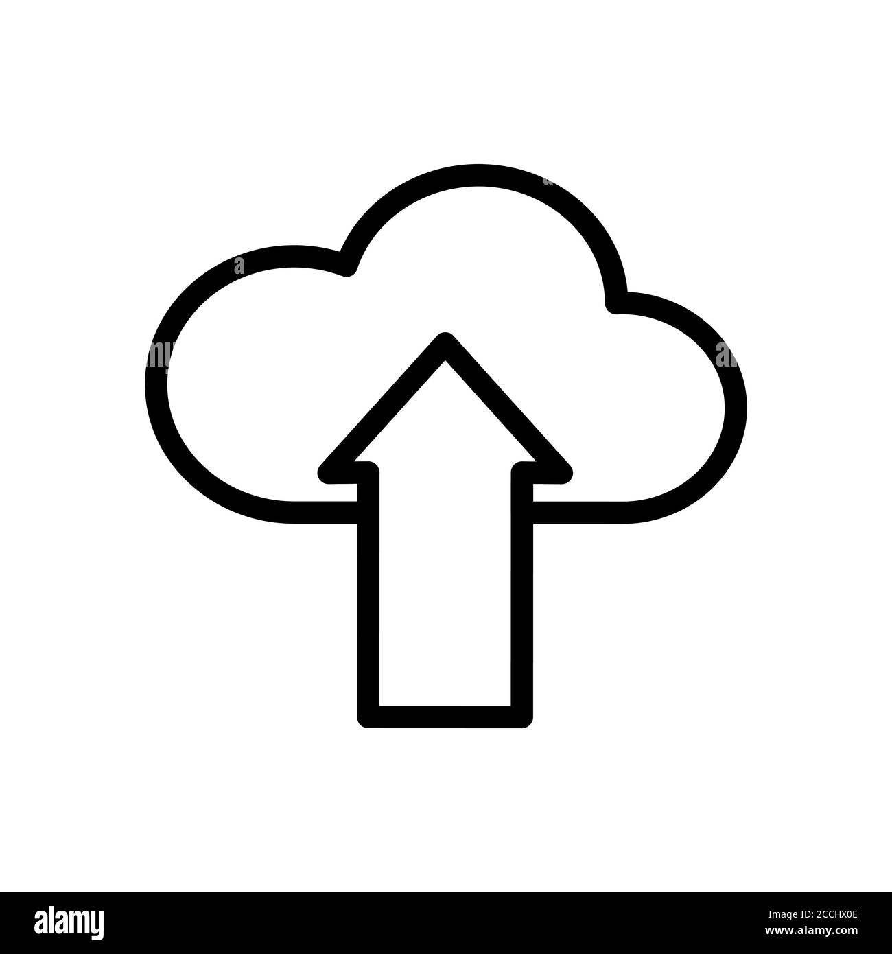upload, cloud symbol line icon, Vector Illustration Stock Vector Image ...