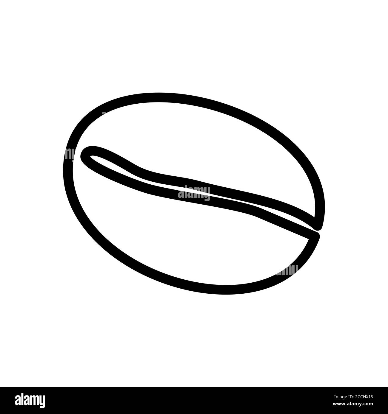 coffee bean symbol line icon, Vector Illustration Stock Vector Image ...