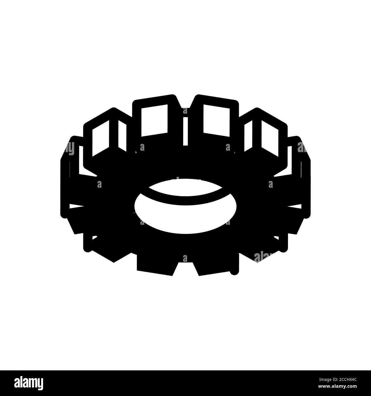 gear symbol line icon, Vector Illustration Stock Vector Image & Art - Alamy