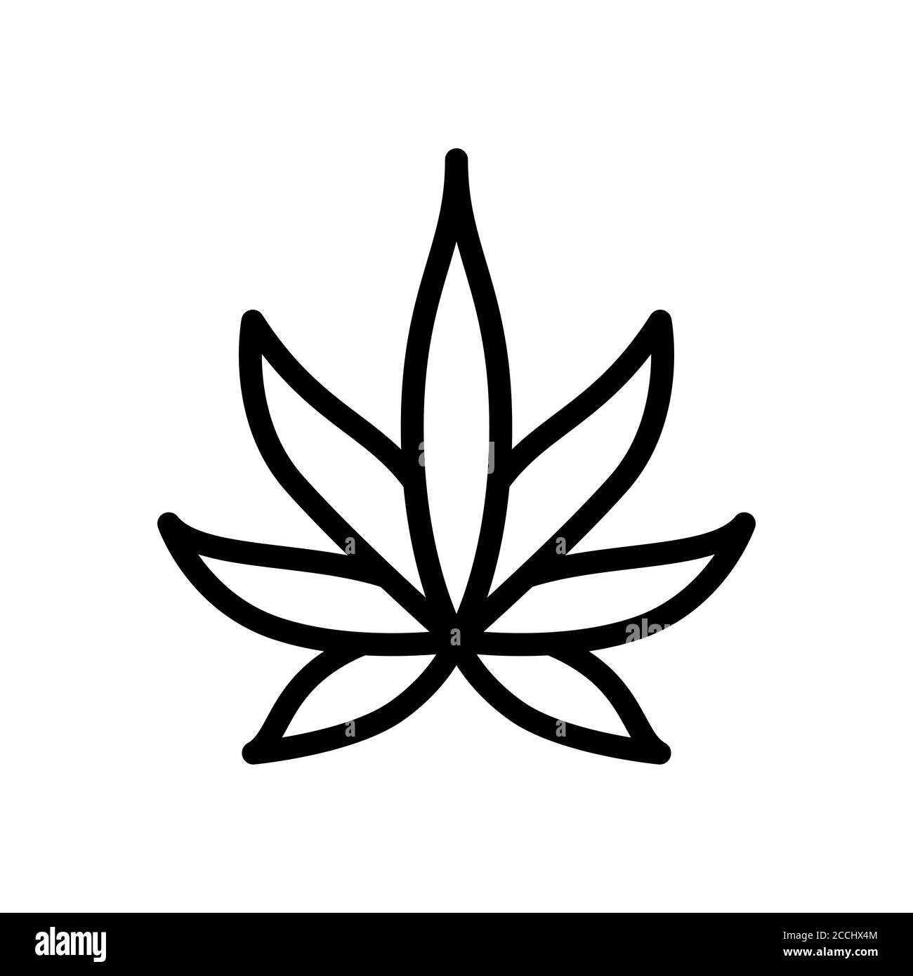 cannabis symbol line icon, Vector Illustration Stock Vector Image & Art ...