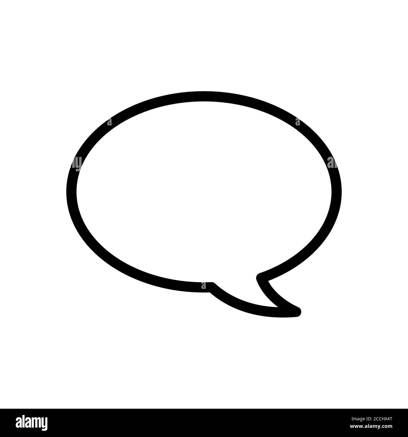 bubble chart, message symbol line icon, Vector Illustration Stock ...