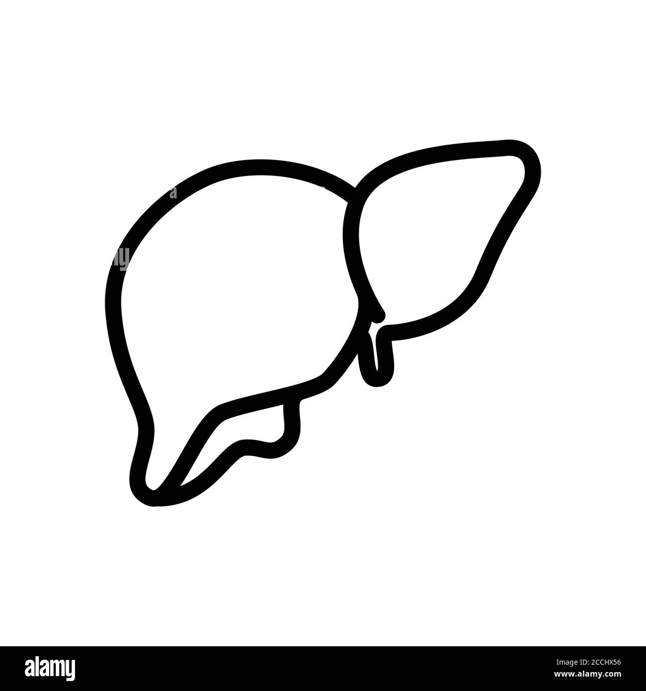 liver symbol line icon, Vector Illustration Stock Vector Image & Art ...