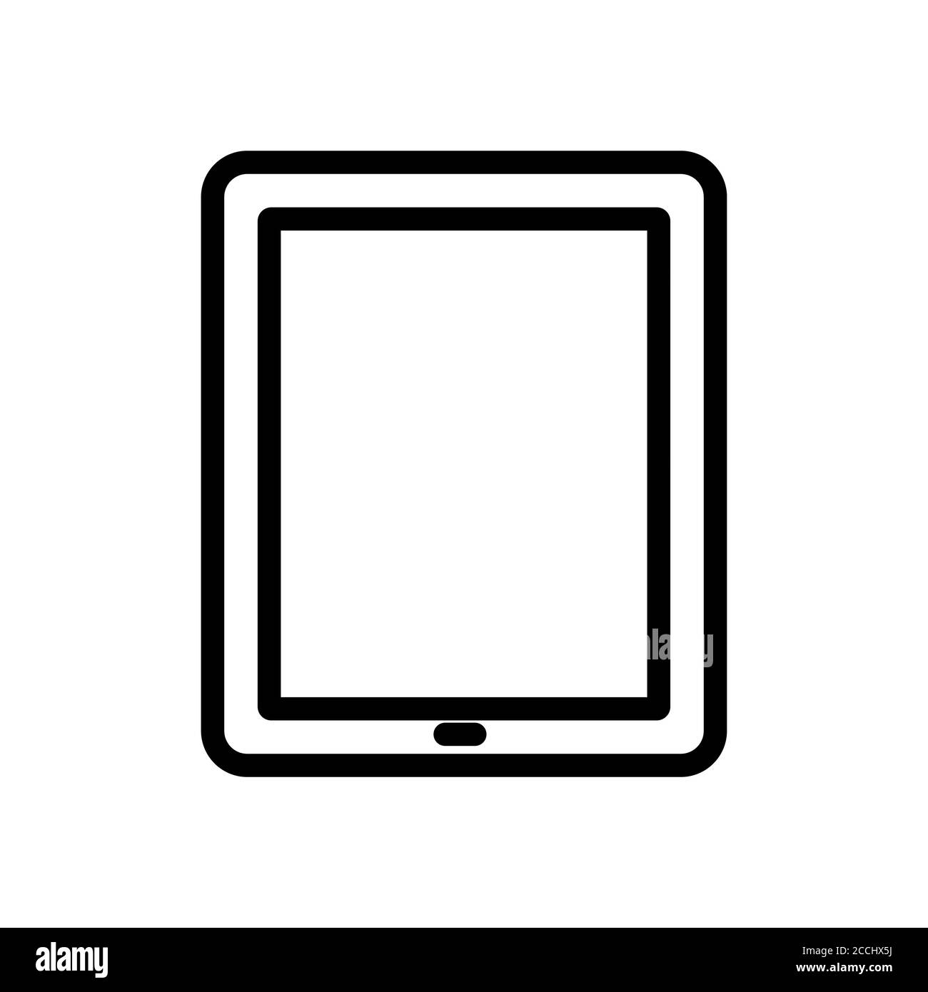 phone tablet symbol line icon, Vector Illustration Stock Vector Image ...