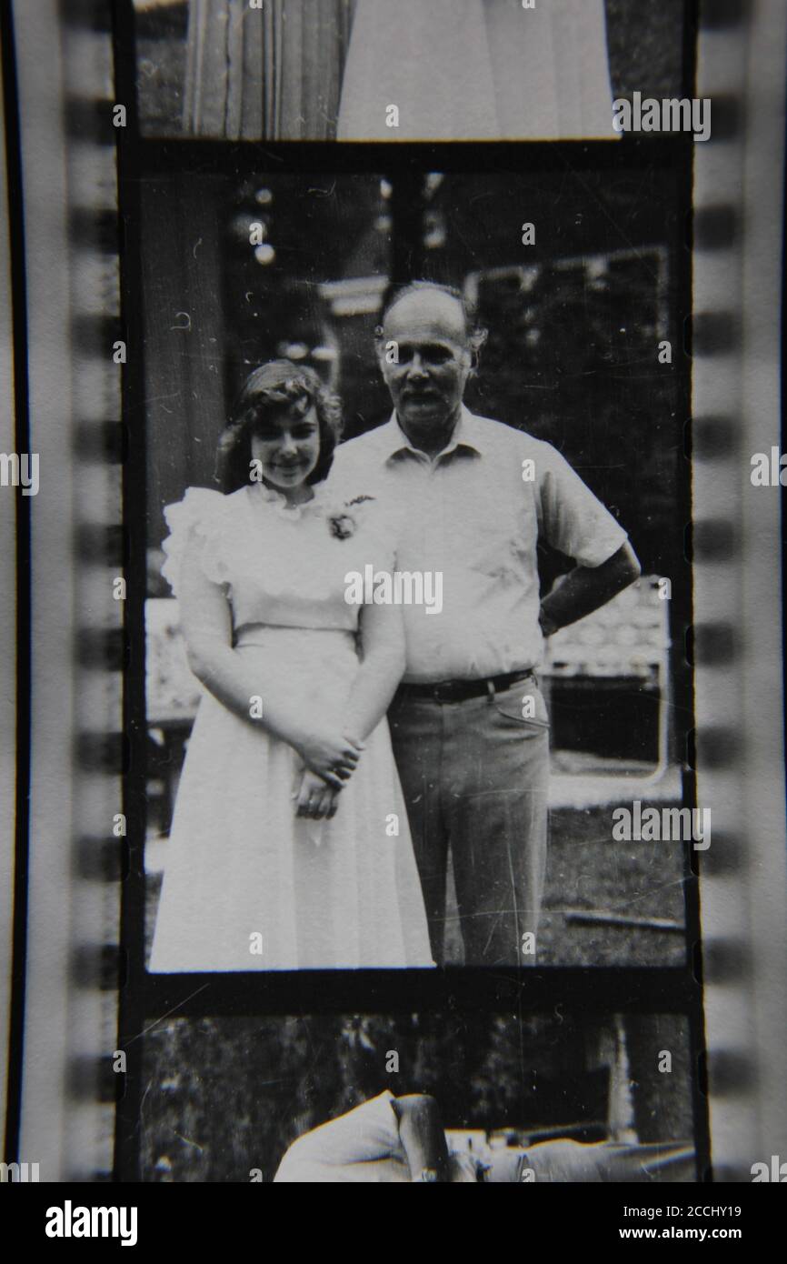 Fine 1970s vintage black and white photography of a proud father ...