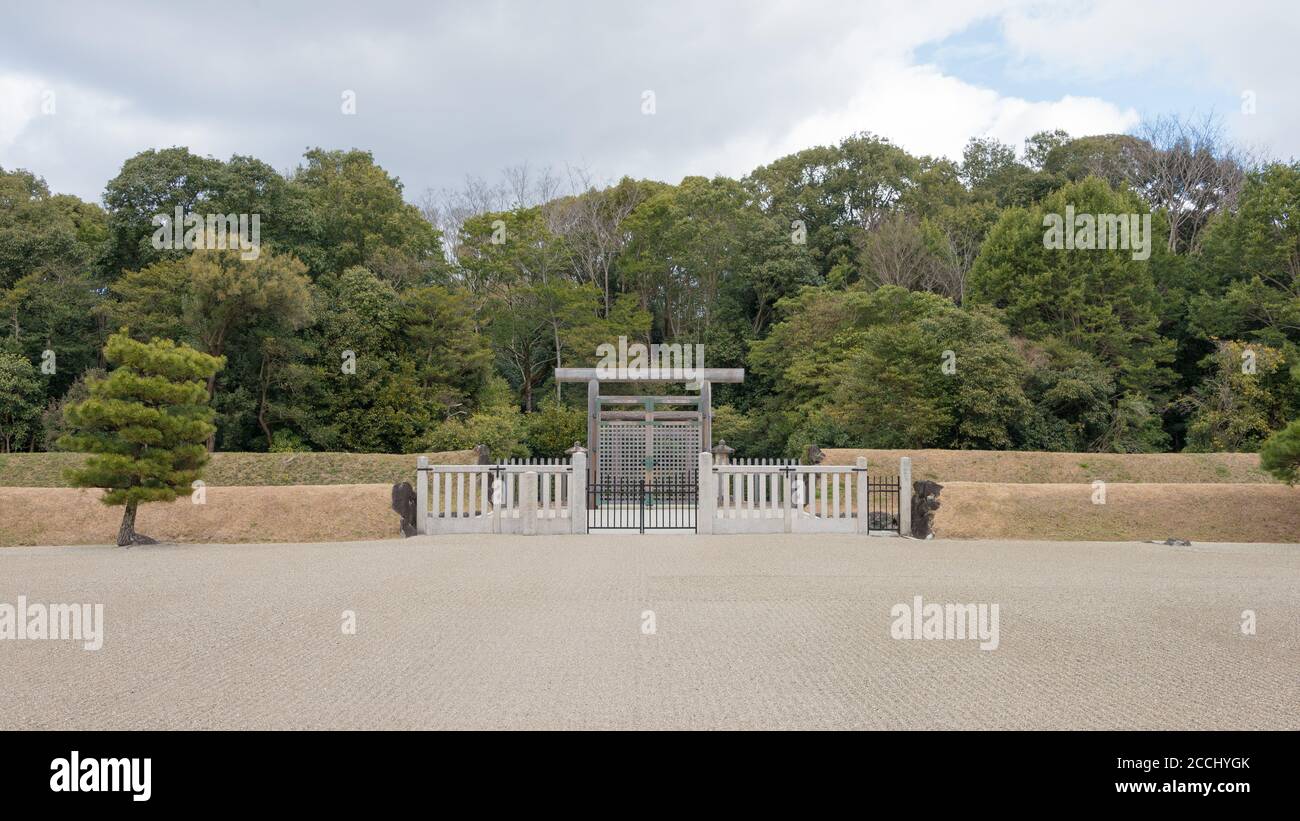 Nara, Japan - Mausoleum of Emperor Jimmu in Kashihara, Nara, Japan ...