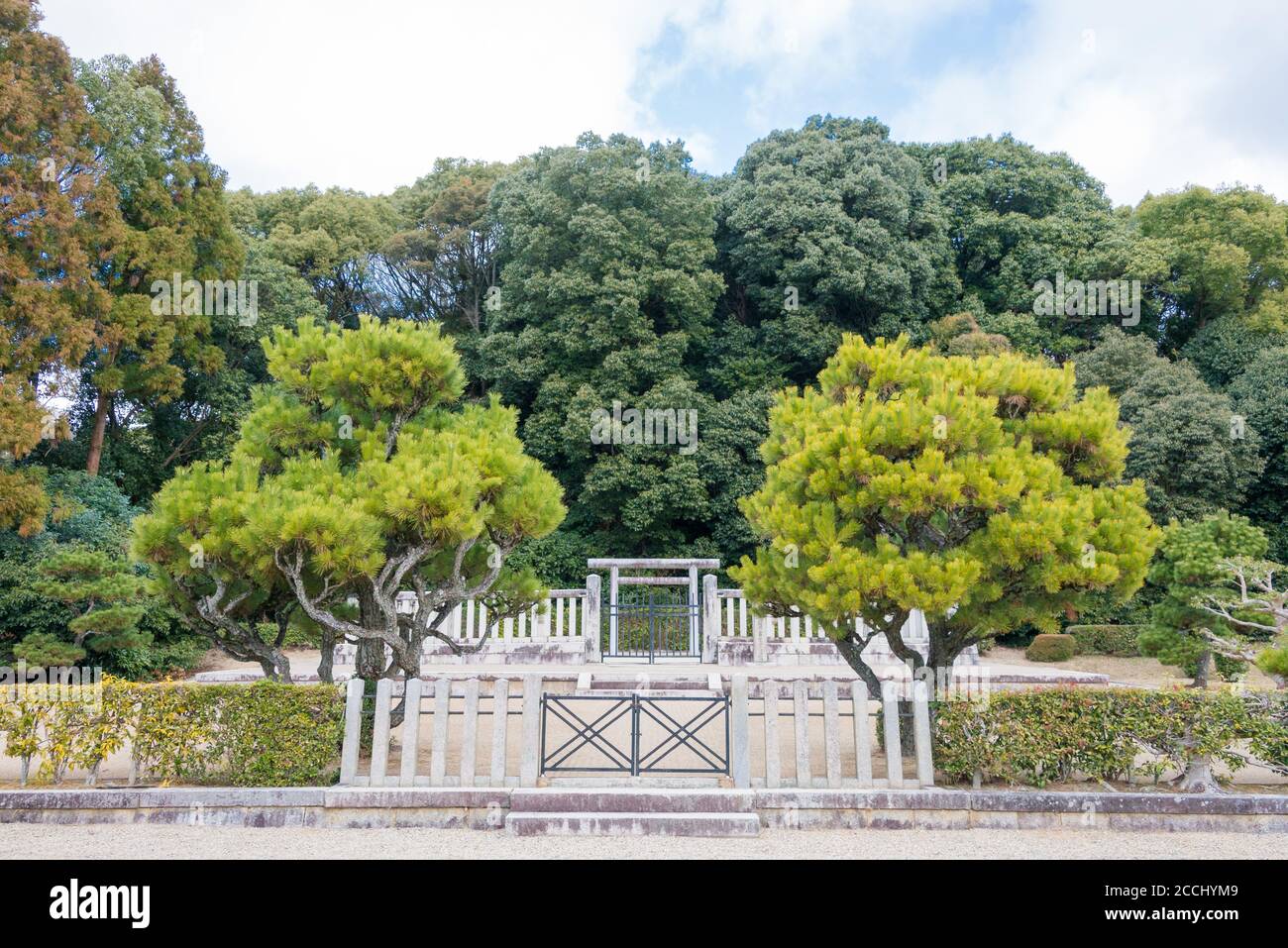 Nara, Japan - Mausoleum of Emperor Itoku in Kashihara, Nara, Japan ...