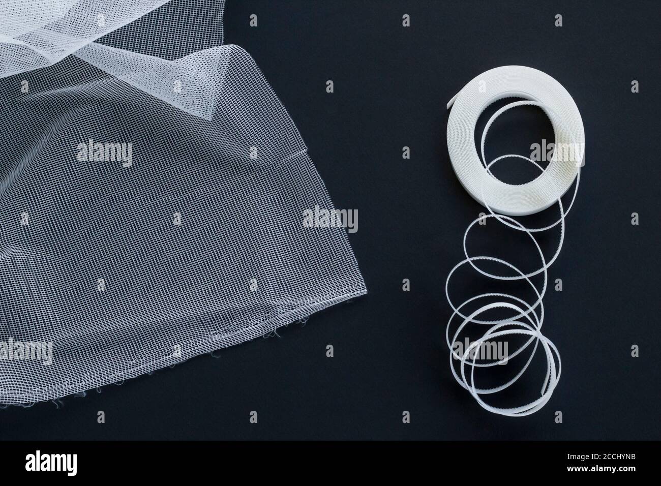 Insect fabric screen for door and widows on the black background,top ...