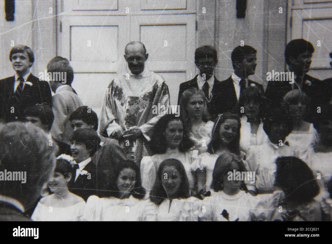 Fine 1970s vintage black and white photography of a formal portrait of ...