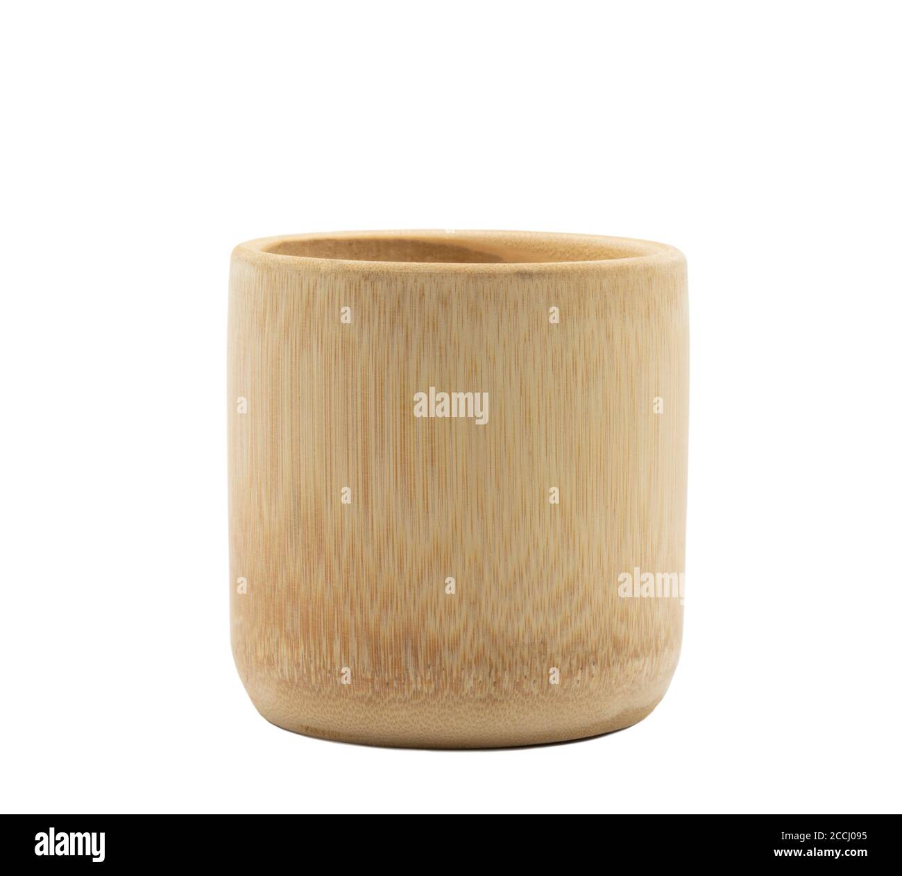 Bamboo cup isolated on white background Stock Photo - Alamy