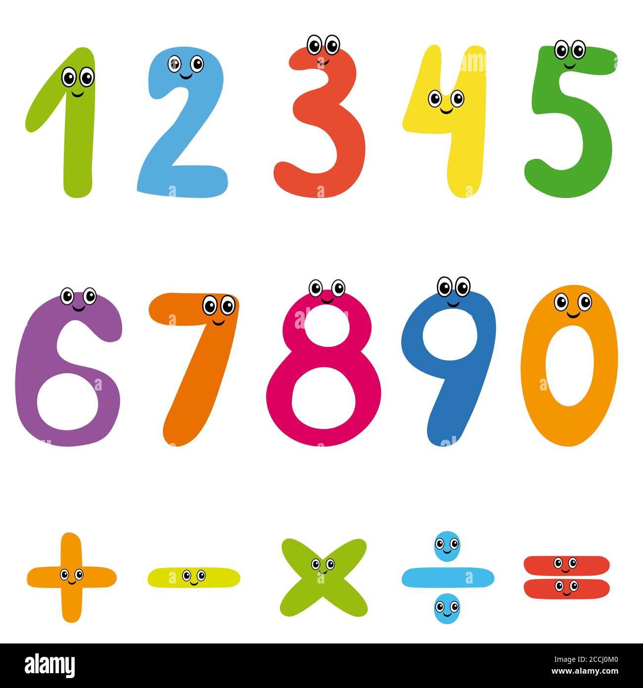 Cartoon numbers hi-res stock photography and images - Alamy