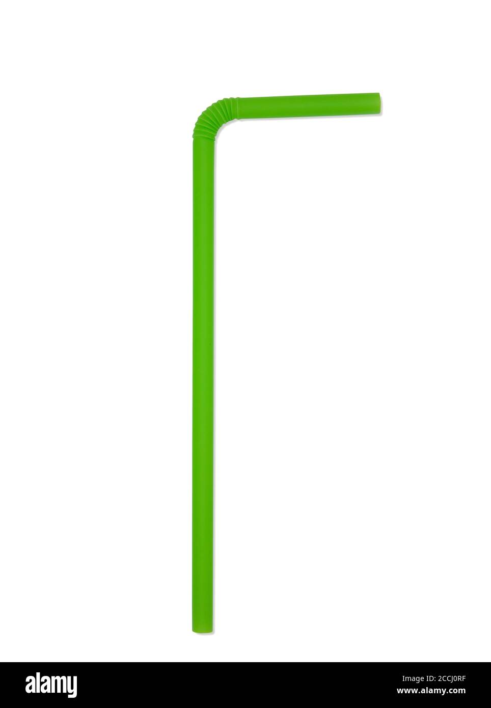 Green drinking straw isolated on white background Stock Photo - Alamy