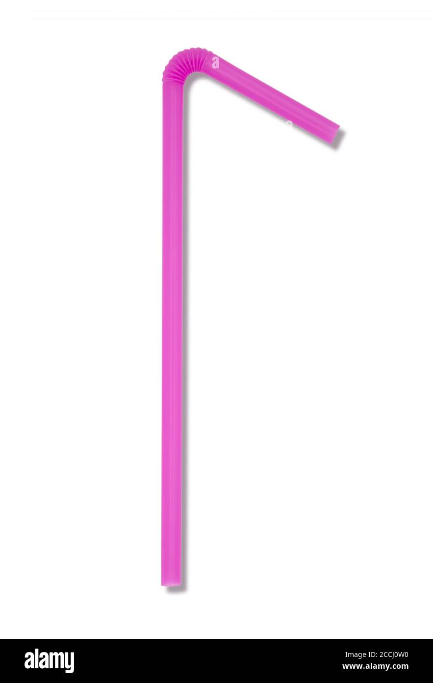 Pink straw isolated on white background Stock Photo - Alamy