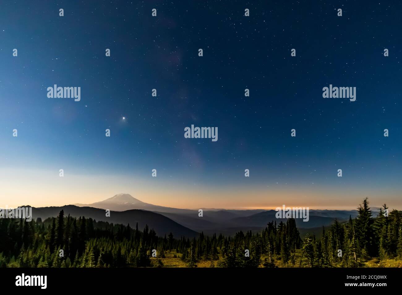 Night sky viewed from a campsite along the Pacific Crest Trail in the ...