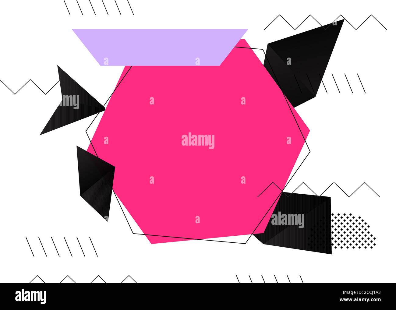 Simple modern art frame for text. Stylish geometric graphics, banner ...