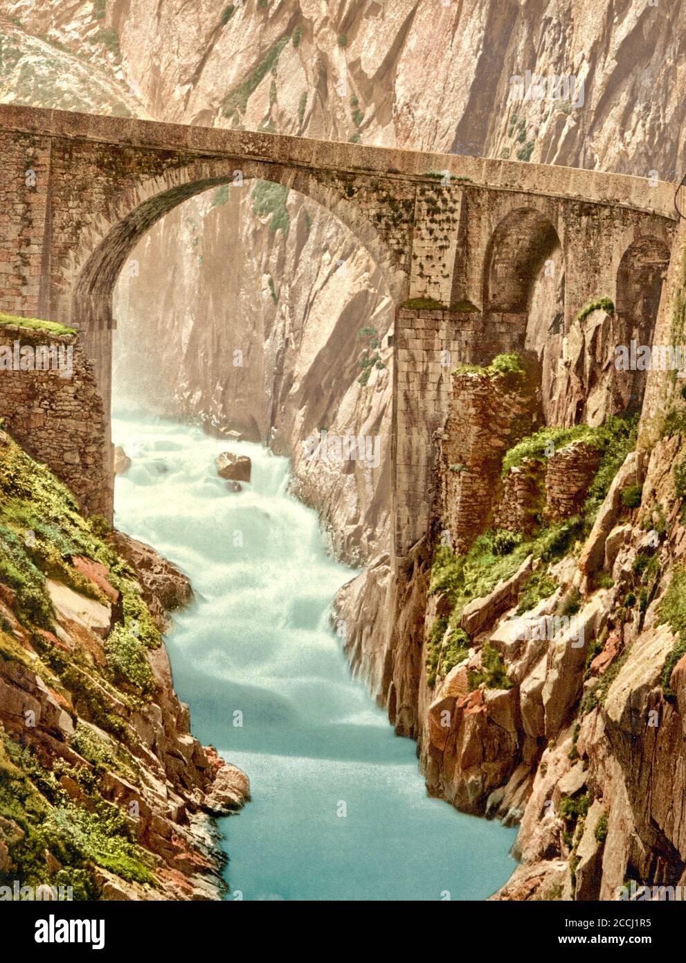 Teufelsebrücke "Devil's Bridge", Andermatt, Uri, Switzerland Stock ...