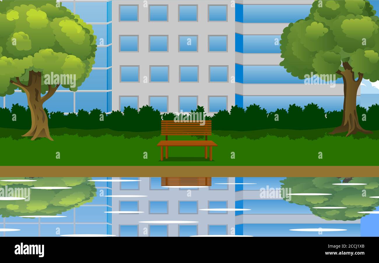 Street public place bench Stock Vector Images - Alamy