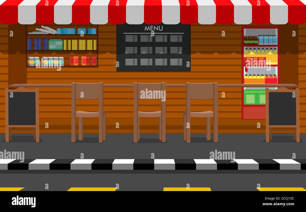 Roadside cafe interior Stock Vector Images - Alamy