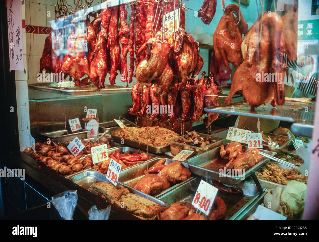 San Francisco, California, Chinatown. Meat and Poultry Store Stock ...