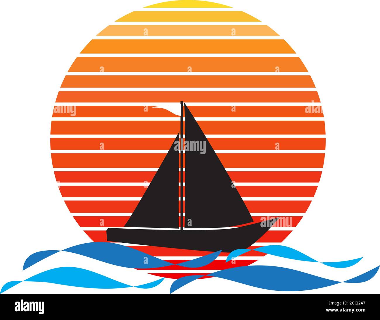 Sailboat Sunset Silhouette