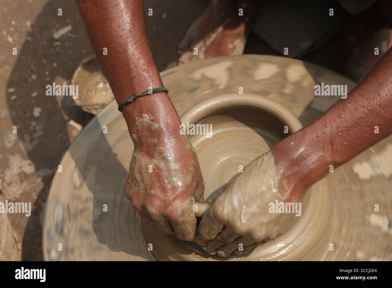 Clay Potter, Making Clay Pot, Indian Potter, Master at the potter's ...