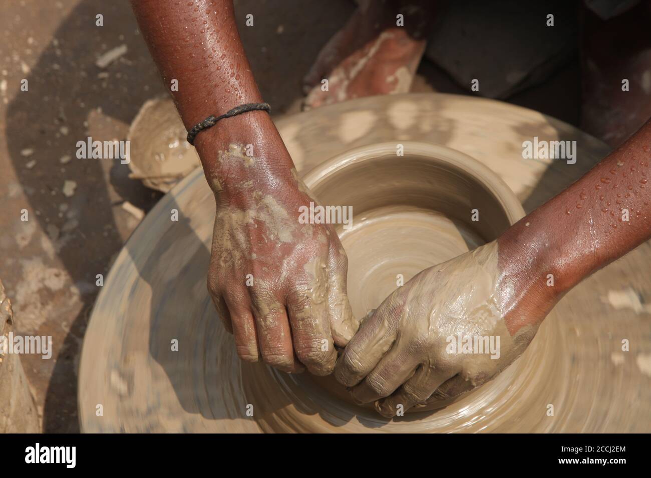 Clay Potter, Making Clay Pot, Indian Potter, Master at the potter's ...