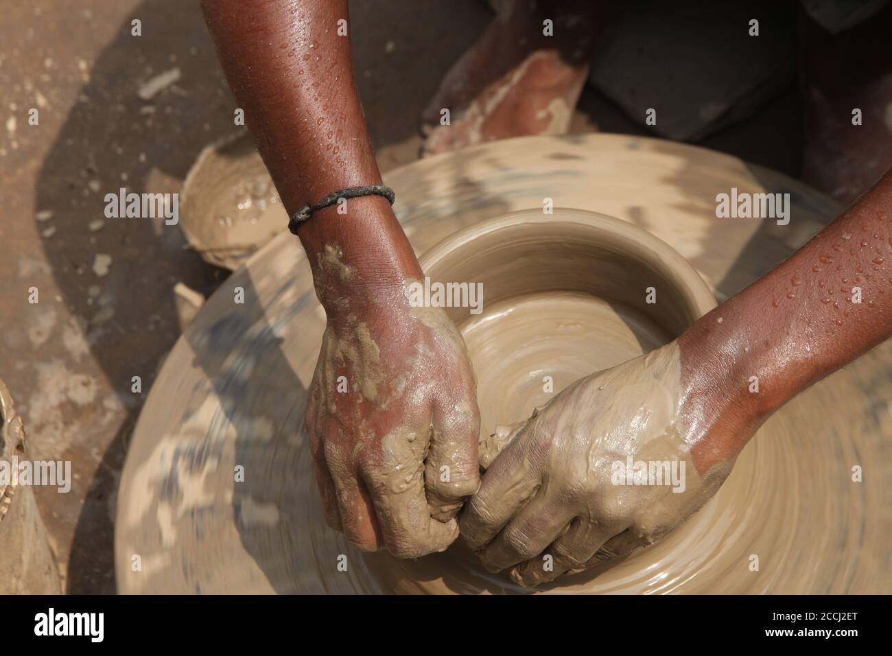 Clay Potter, Making Clay Pot, Indian Potter, Master at the potter's ...