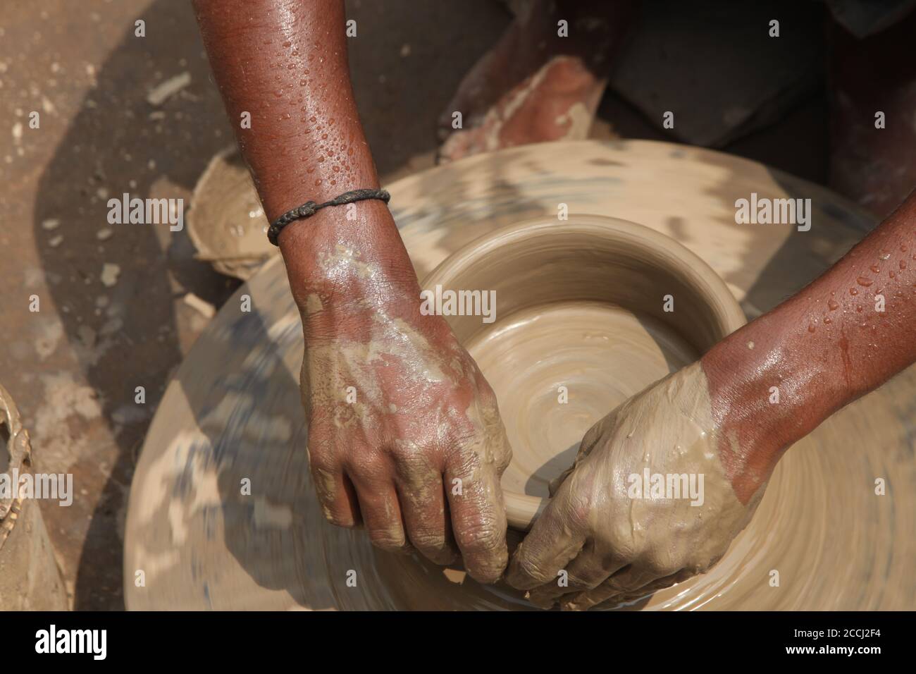 Clay Potter, Making Clay Pot, Indian Potter, Master at the potter's ...