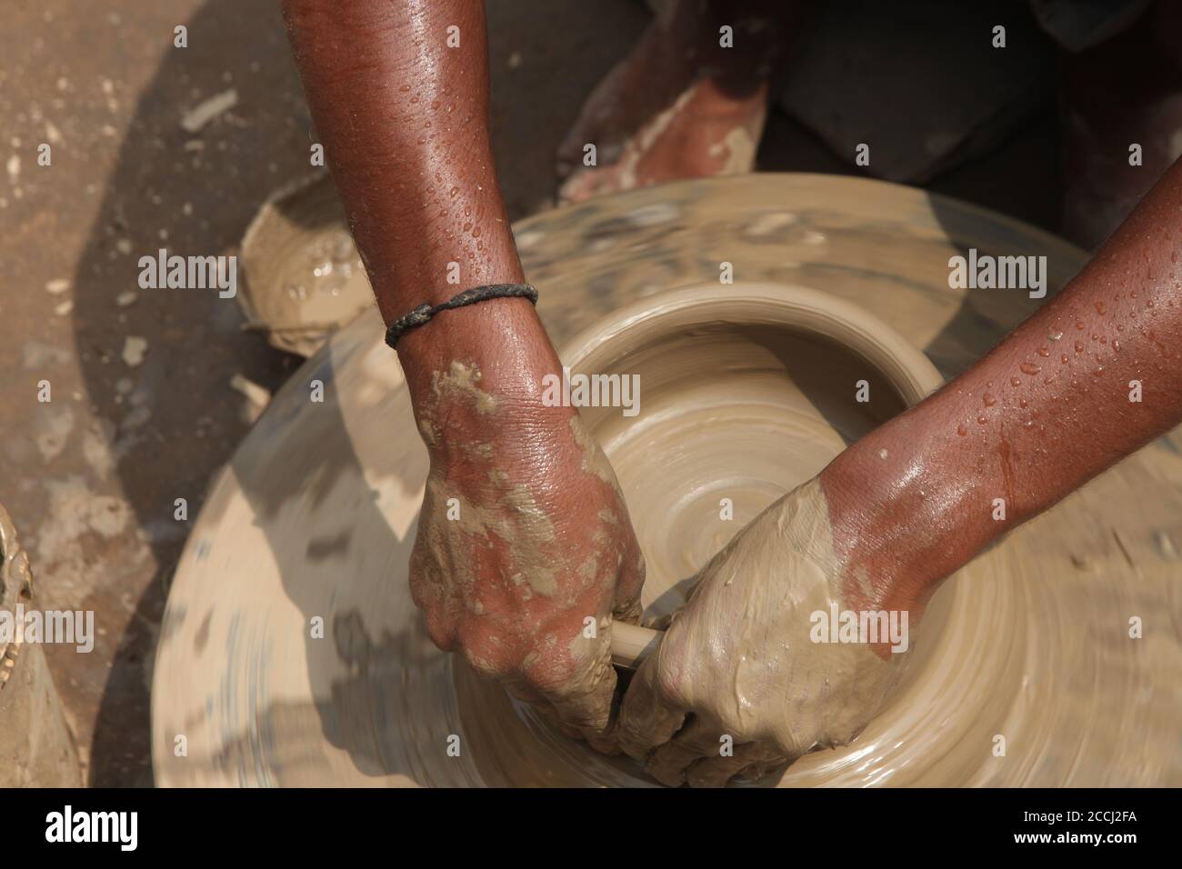Clay Potter, Making Clay Pot, Indian Potter, Master at the potter's ...