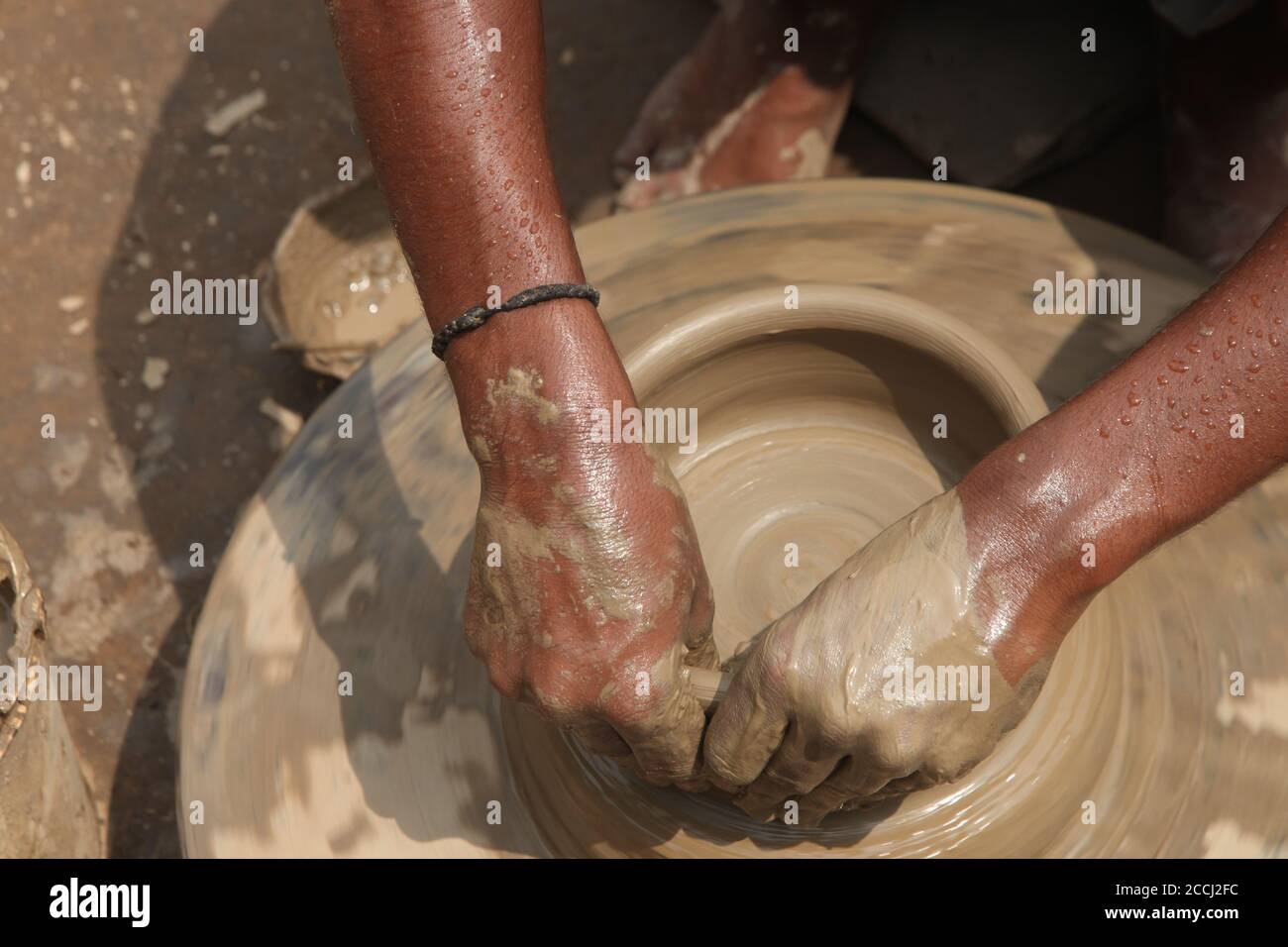 Clay Potter, Making Clay Pot, Indian Potter, Master at the potter's ...