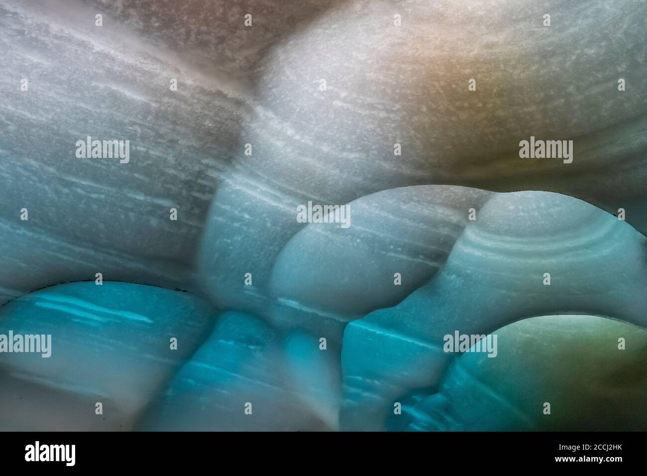 Seasonal ice cave formed by melting from the flowing Cispus River, Goat ...