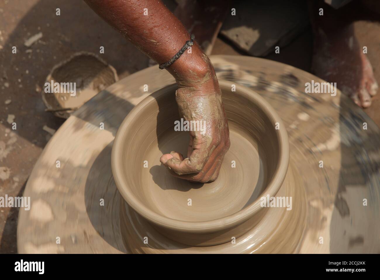 Clay Potter, Making Clay Pot, Indian Potter, Master at the potter's ...