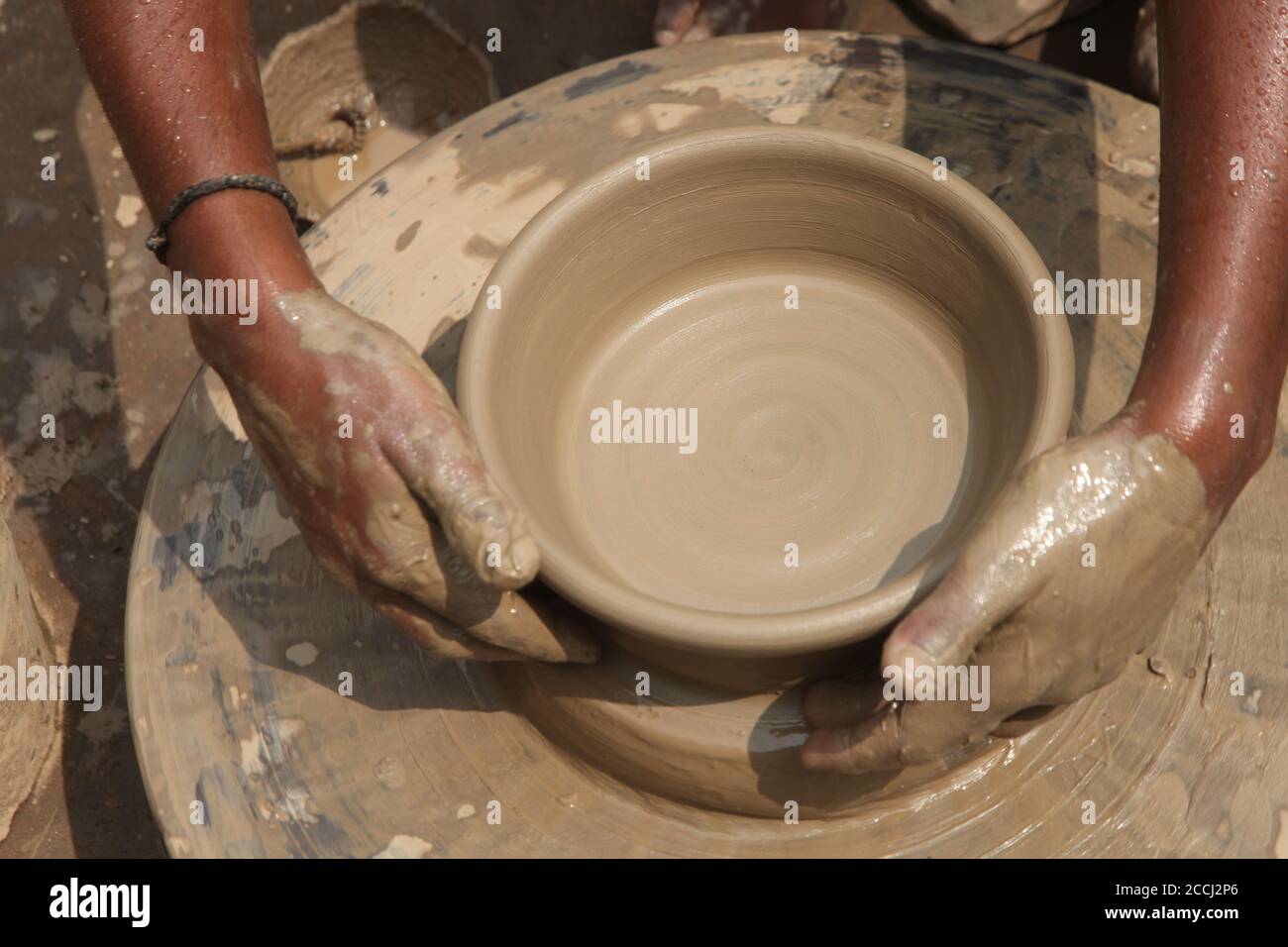 Clay Potter, Making Clay Pot, Indian Potter, Master at the potter's ...