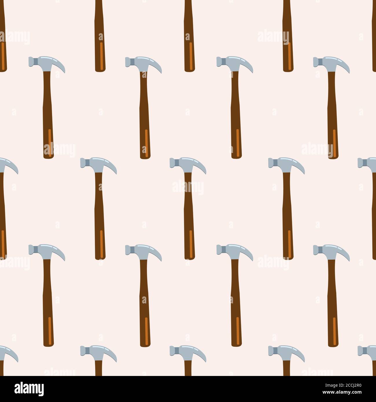 Hammer Seamless Pattern Vector Illustration Background Stock Vector