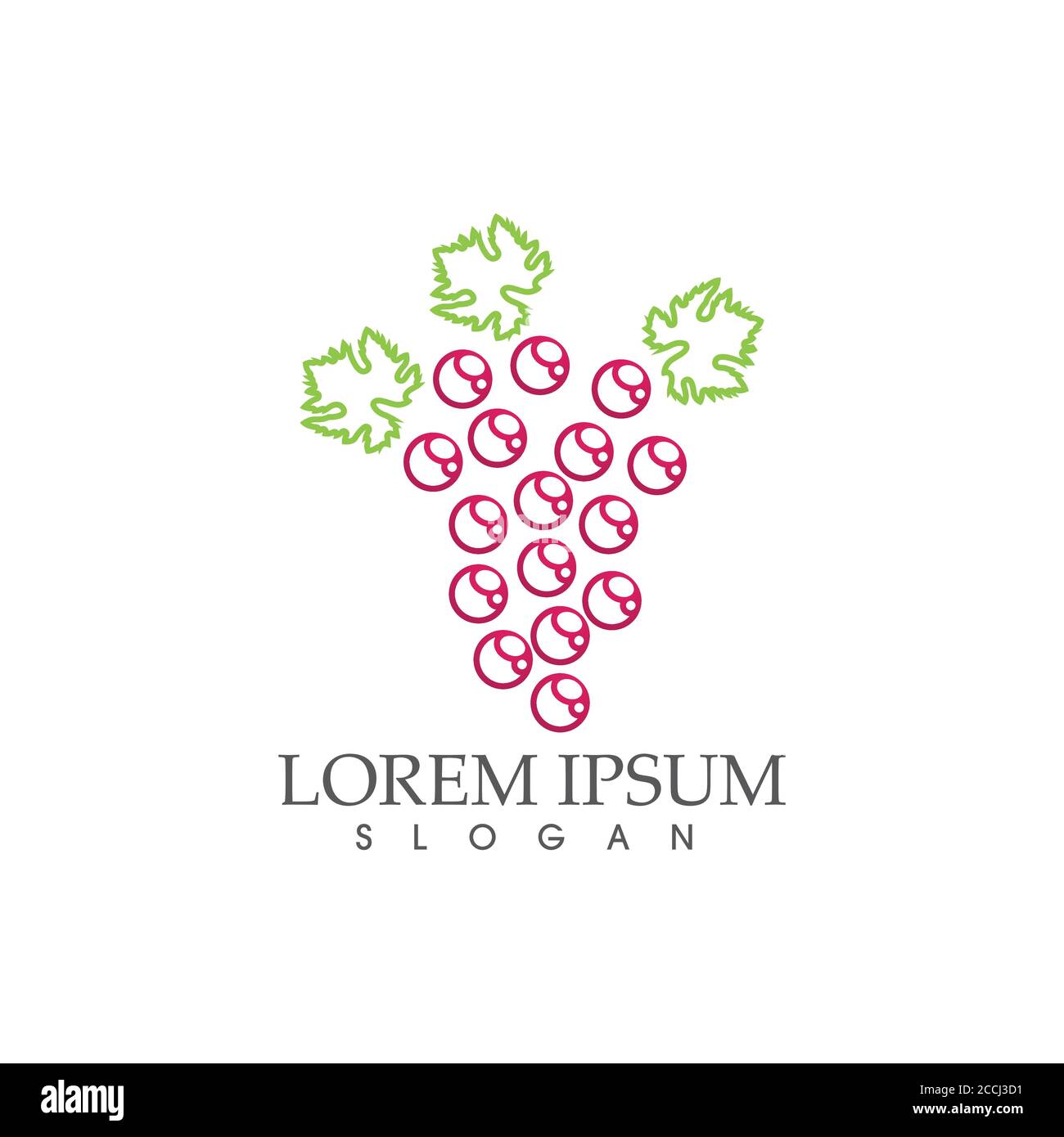 Grapes logo template vector icon illustration design Stock Vector Image ...