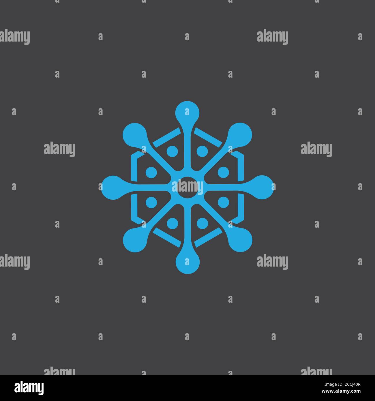 cool snowflake vector template icons Stock Vector Image & Art - Alamy